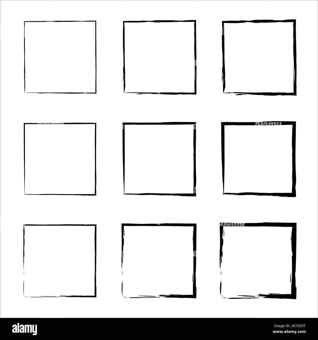 Rectangular Vector Frame Grunge Ink Illustration Rectangular Shapes Stock Vector Image And Art