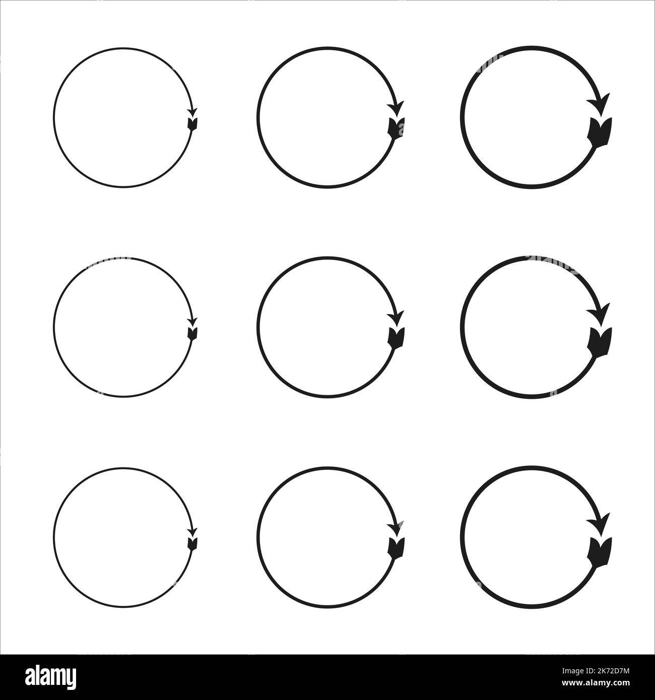 Hand drawn circles sketch. Frame super set. Speed lines in circle form ...