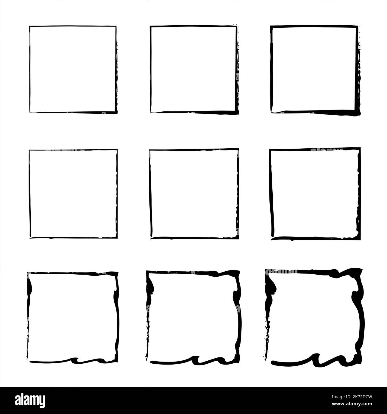 Hand drawn square and photo frames hi-res stock photography and images ...