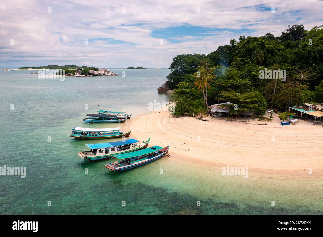 Belitung, Indonesia: Aerial view of the stunning Kelayang island in ...