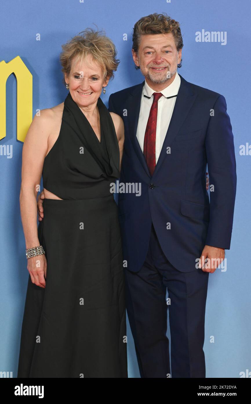 London, UK. 16th Oct, 2022. Lorraine Ashbourne and Andy Serkis arrive ...