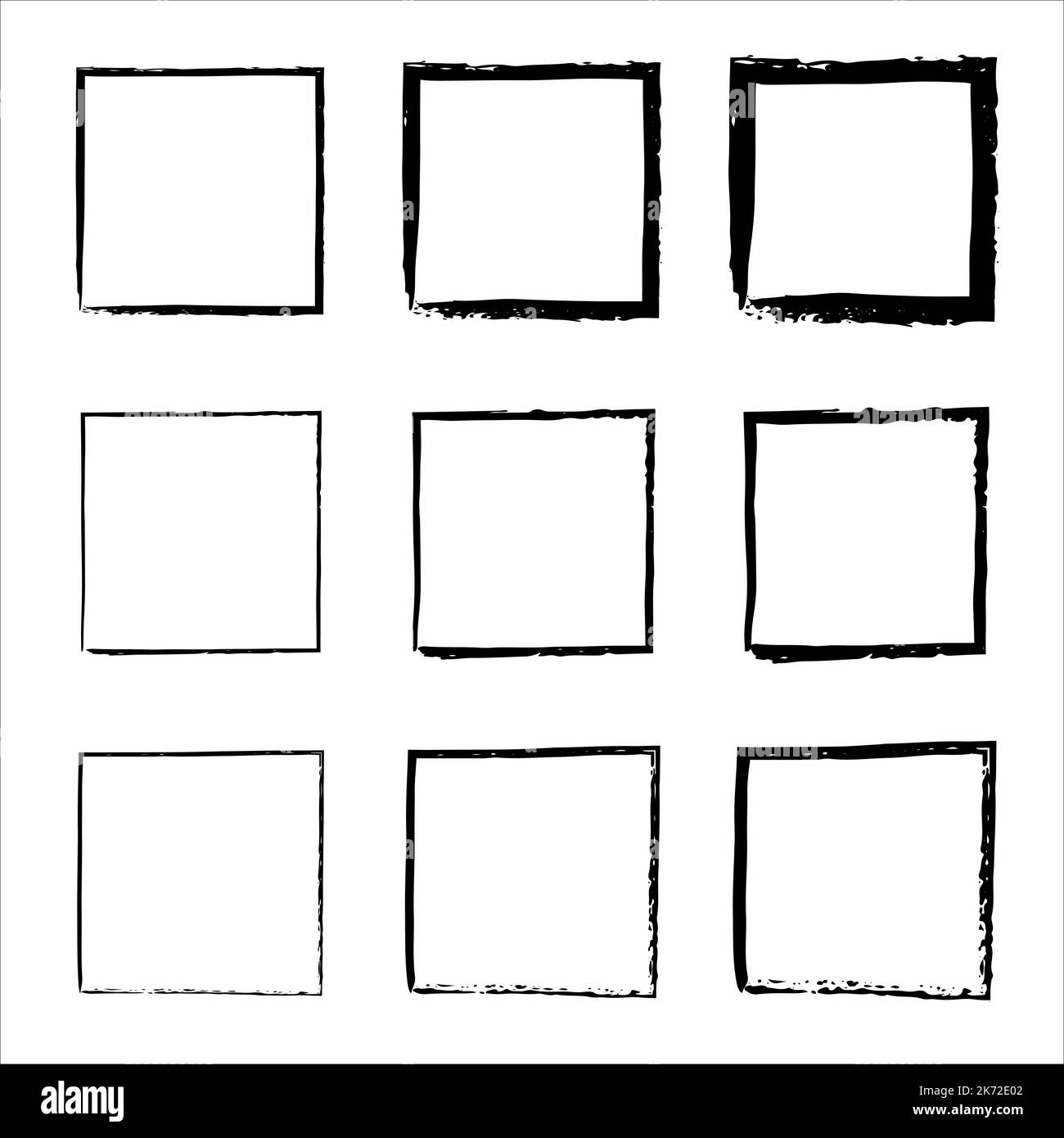 Set of grunge square. borders set. Set of design elements Stock Vector ... Set of grunge square. borders set. Set of design elements Stock Vector ...