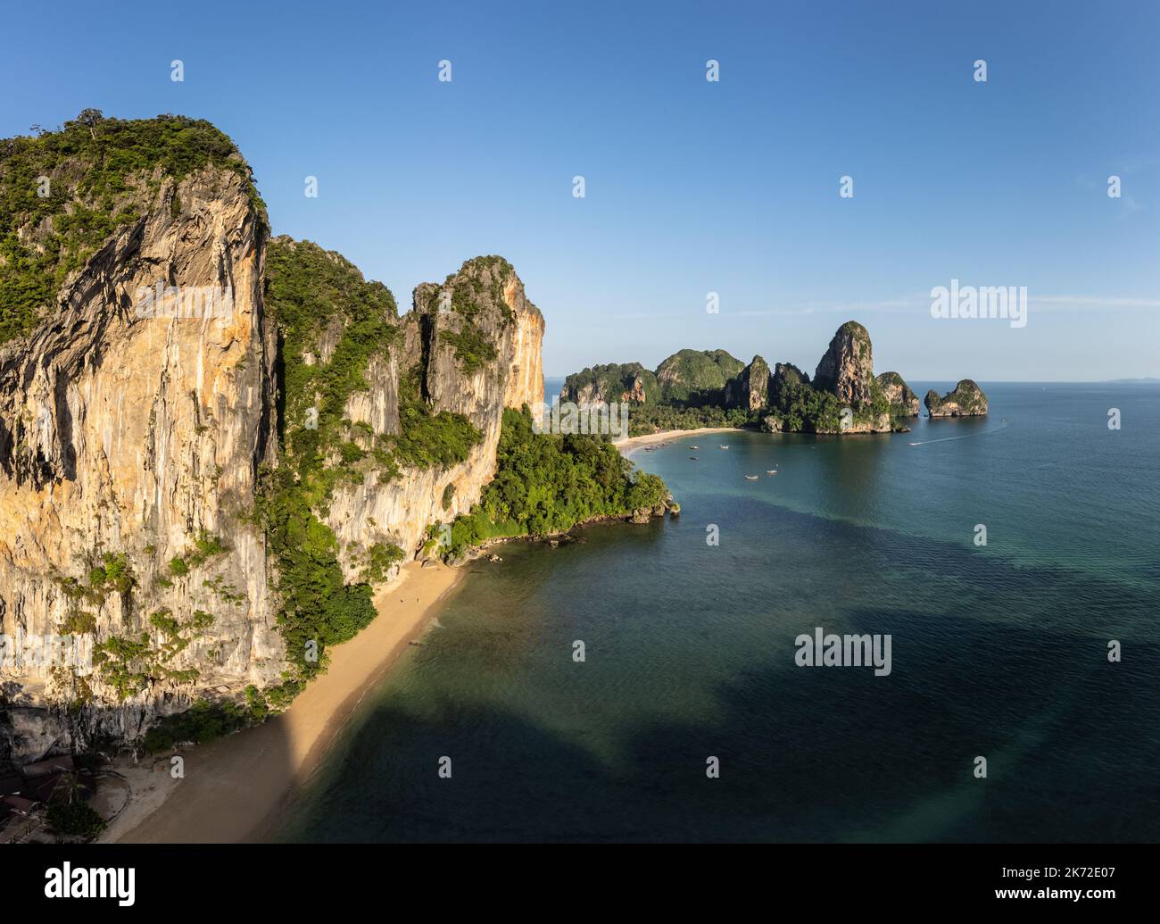 Krabi, Thailand: Aerial view of the famous Railay West and Tonsai ...