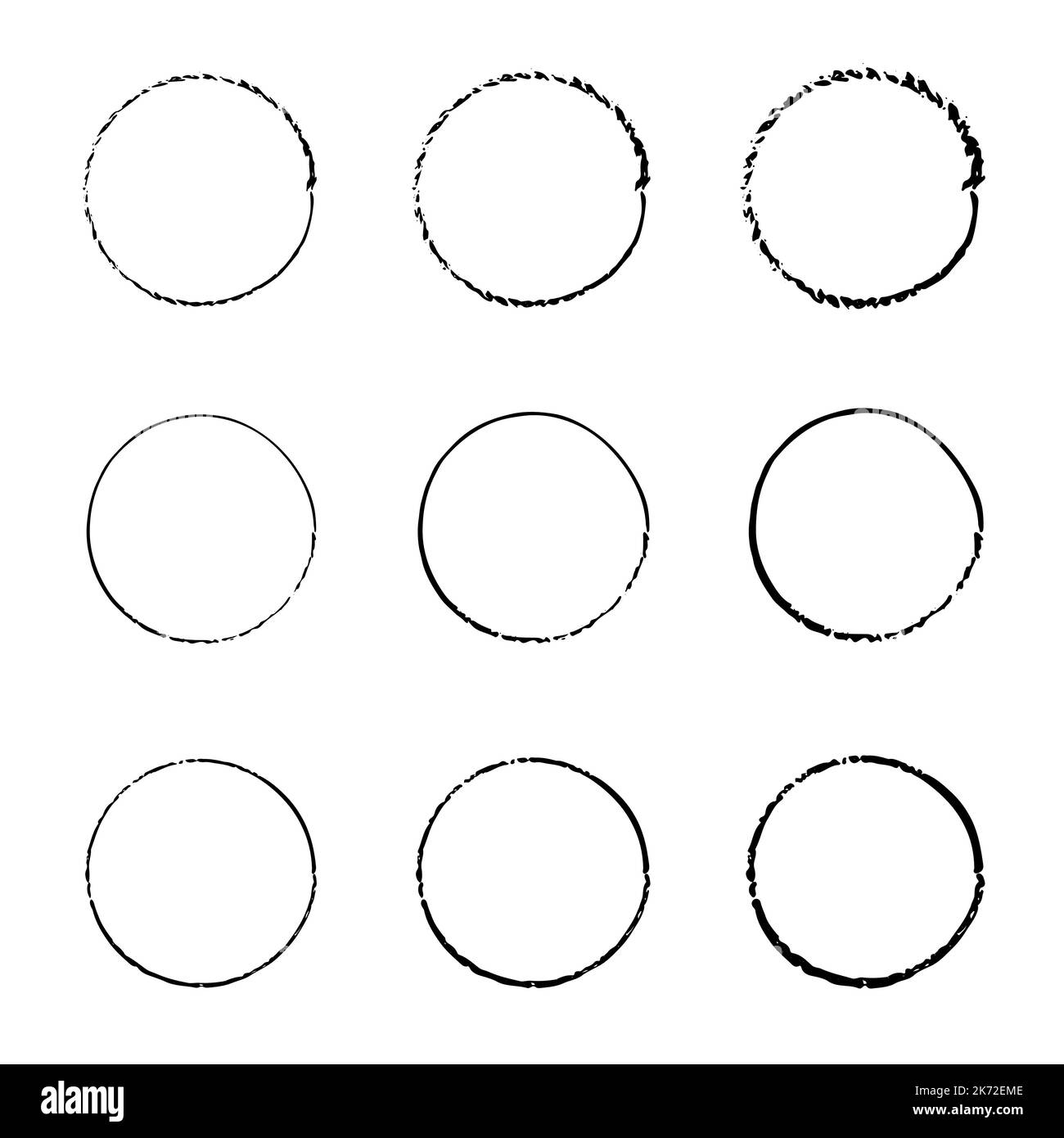 Hand drawn set of objects. Black Vector doodle ellipses. Speed lines in ...