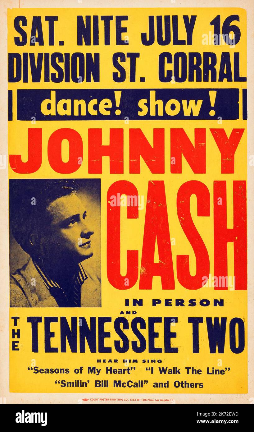 Johnny Cash & the Tennessee Two 1960 Portland, Oregon "I Walk the Line ...