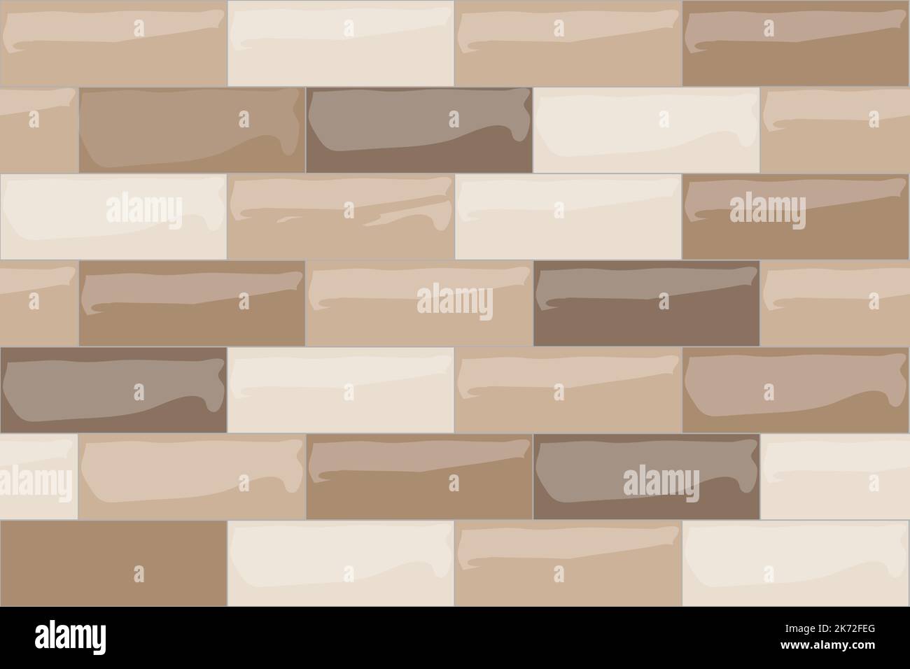 Ceramic tile wall or floor decoration, beige mosaic brick seamless ...