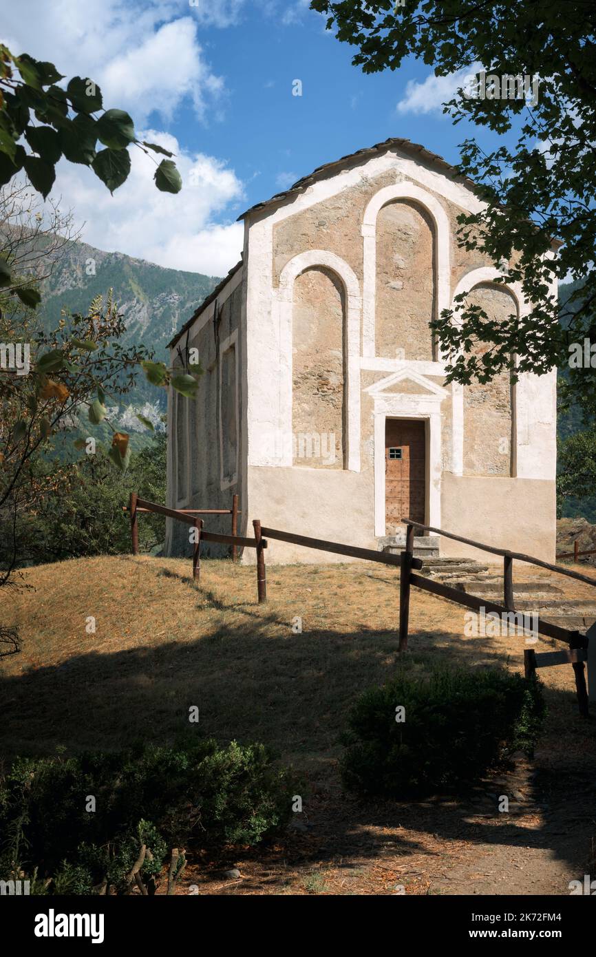 Novalesa, Italy - August 29, 2021: The abbey of Novalesa in Piedmont ...