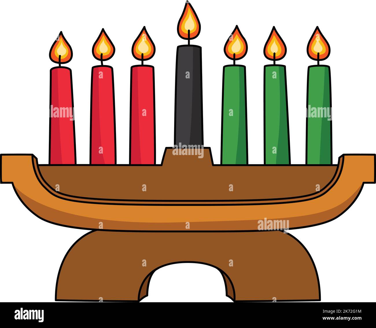 Kwanzaa Kinara Cartoon Colored Clipart Stock Vector Image & Art - Alamy