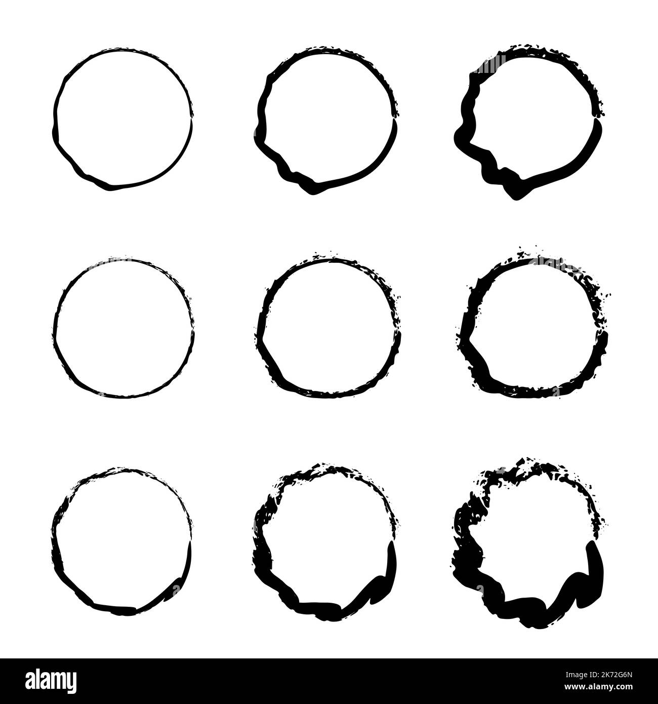 Collection of Round. Frame super set. Speed lines in circle form Stock ...