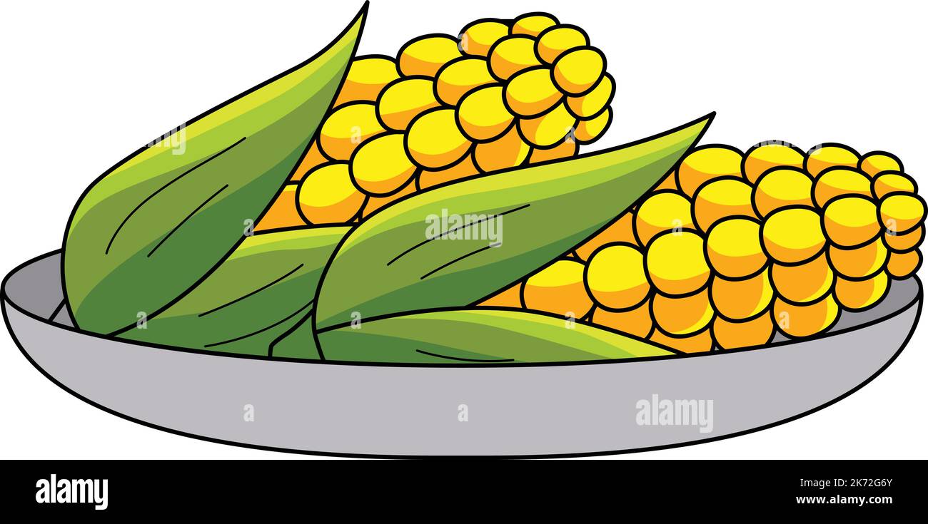 Corn Cartoon Colored Clipart Illustration Stock Vector Image & Art - Alamy