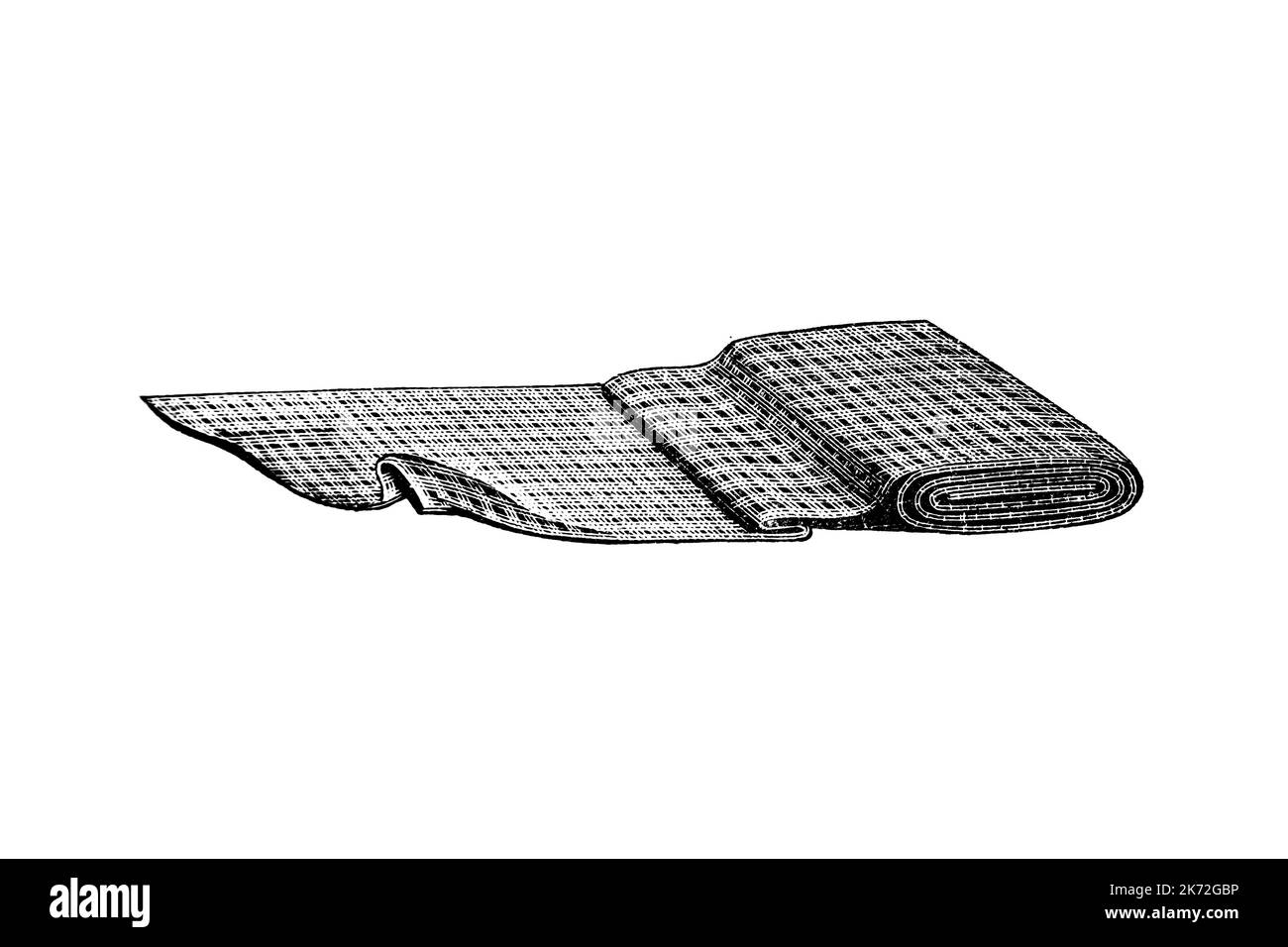 Fabric Roll - 1910s Vintage illustration Stock Photo - Alamy