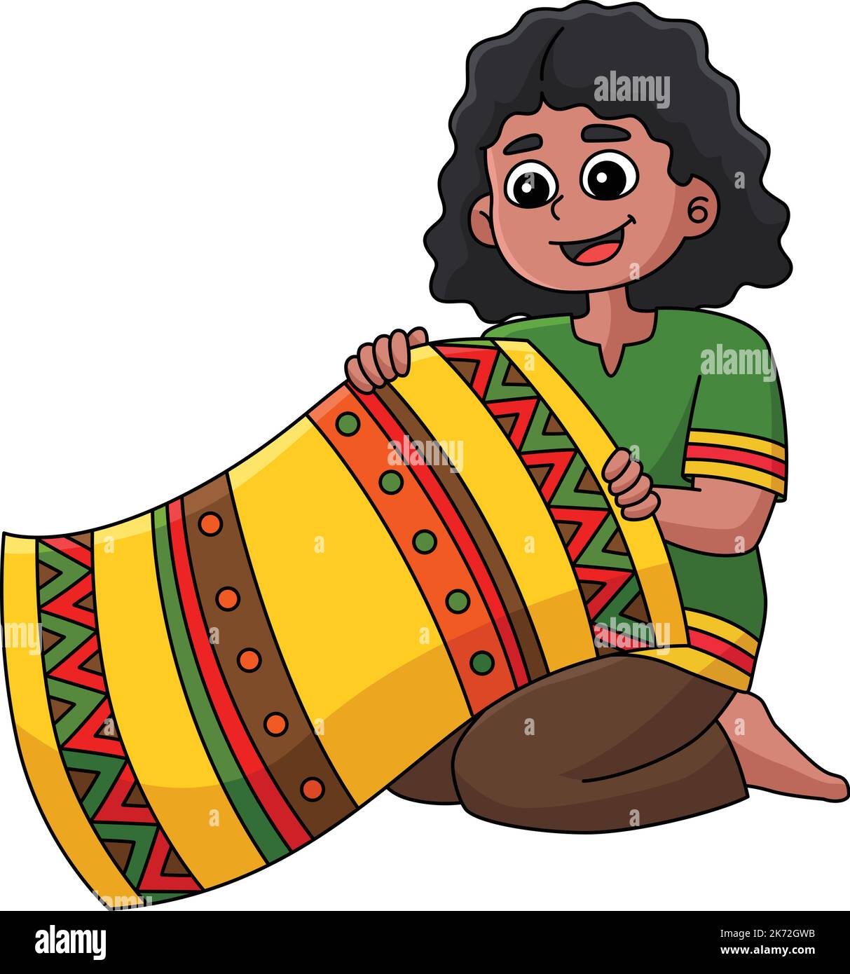 Kwanzaa Girl Holding Mkeka Cartoon Clipart Stock Vector Image & Art - Alamy