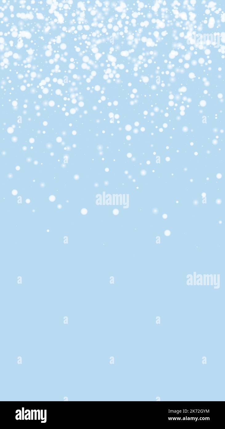 Snowy christmas background. Subtle flying snow flakes and stars on ...