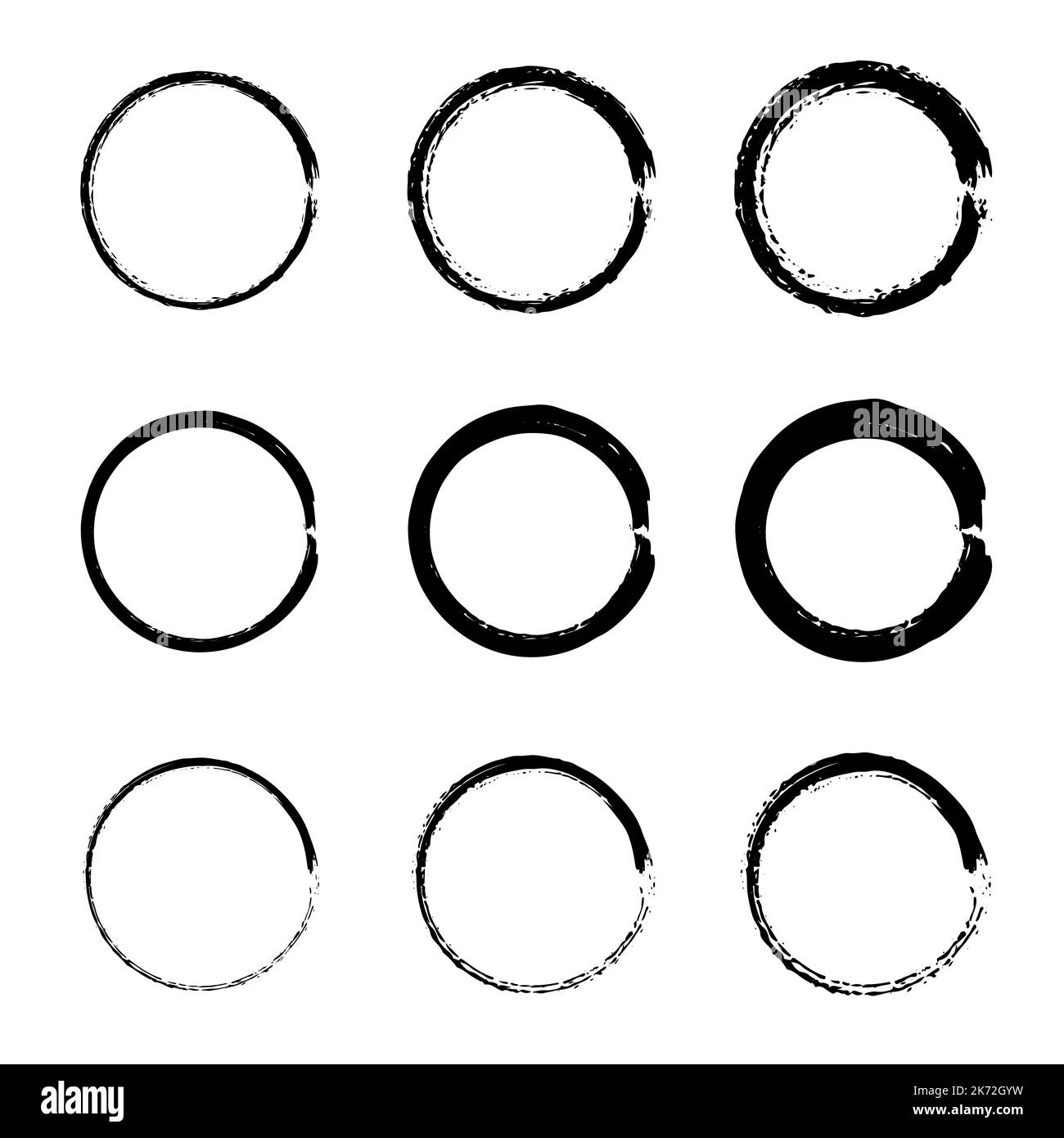 Hand drawn set of objects. Sketch hand drawn. Speed lines in circle ...