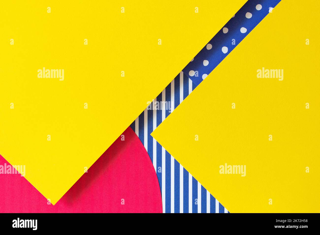 Texture background of fashion papers in memphis geometry style. Yellow ...