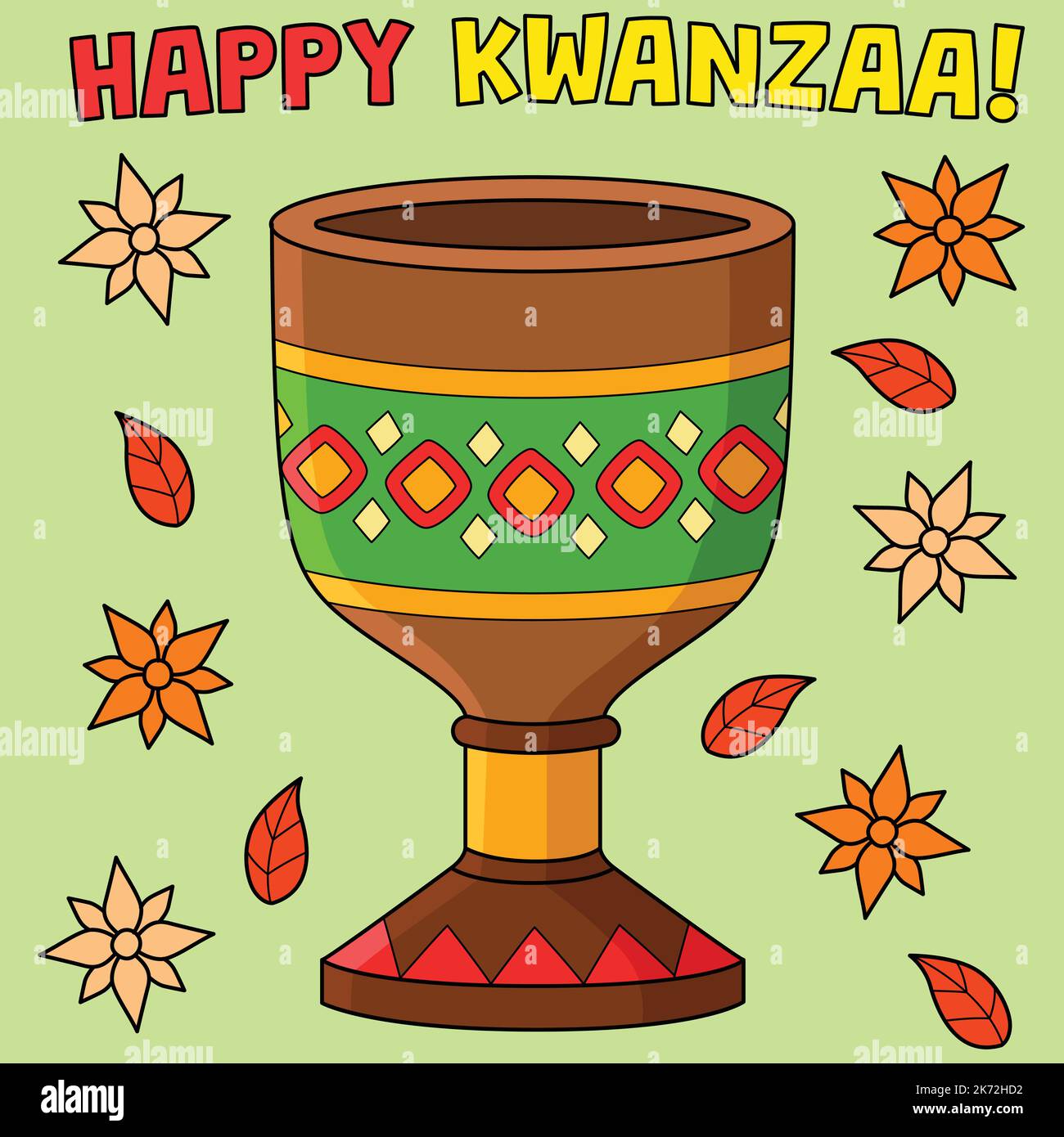 Kwanzaa Unity Cup Colored Cartoon Illustration Stock Vector Image & Art ...