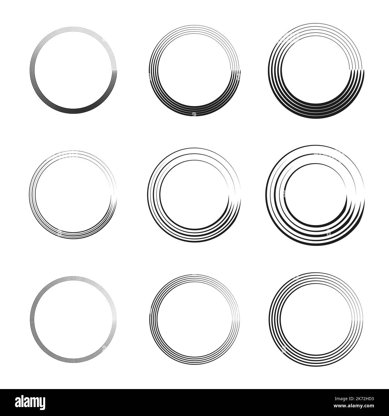 Hand drawn circles sketch. Rounds scribble line circles. Ideal for ...