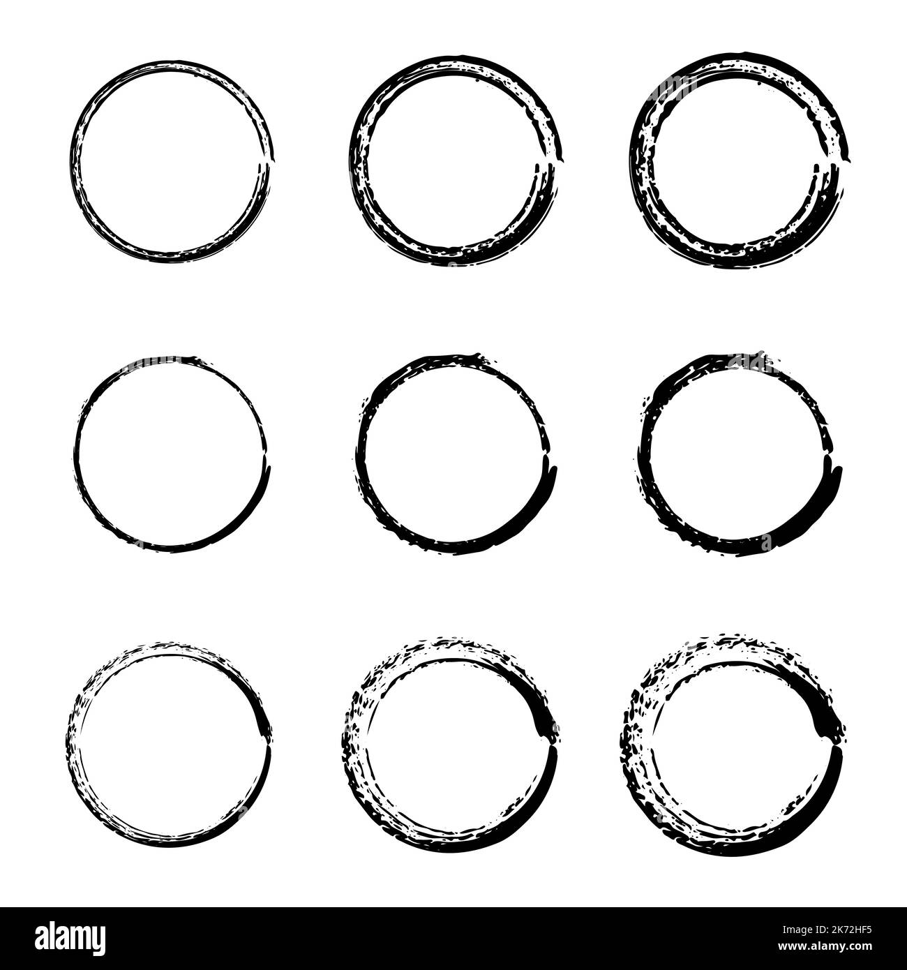 Collection of Round. Sketch hand drawn. Speed lines in circle form ...