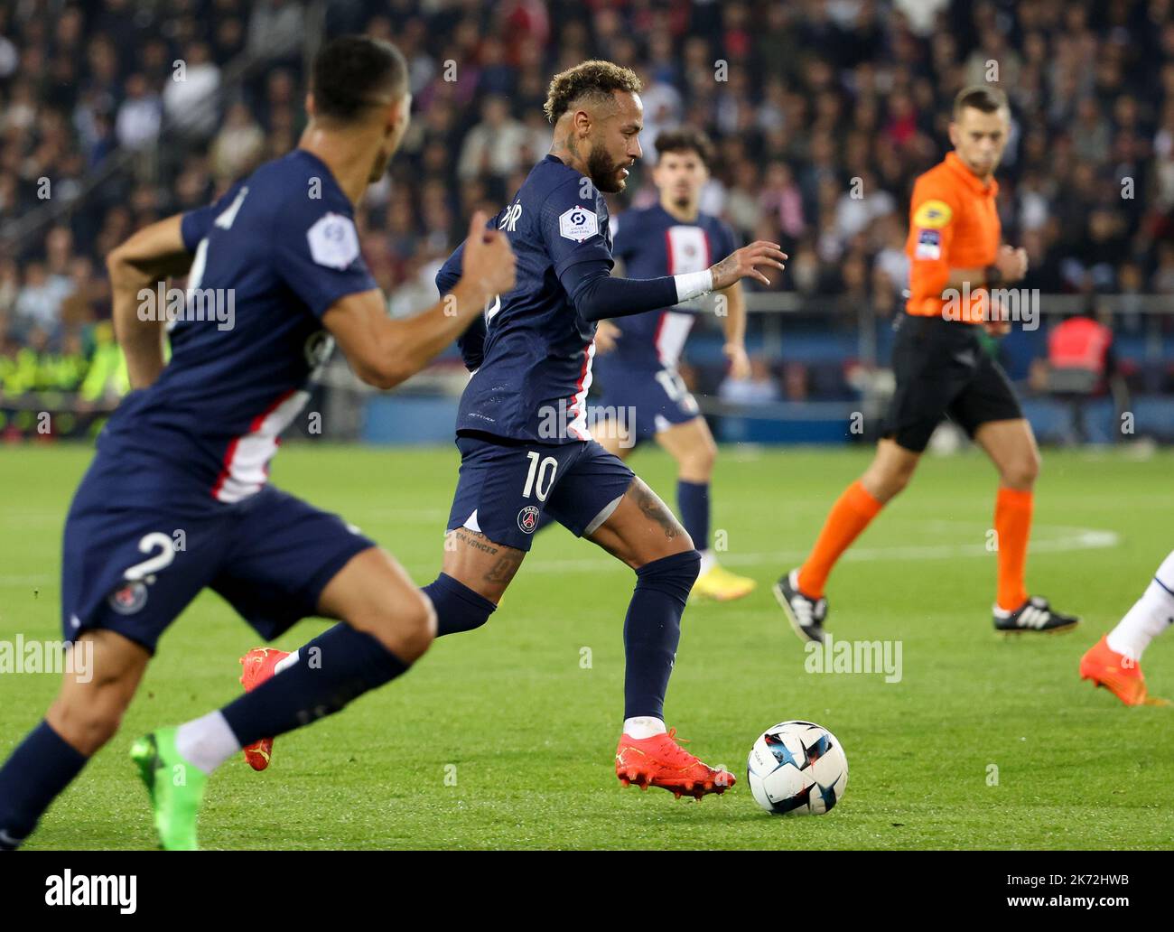 Neymar Jr of PSG during the French championship Ligue 1 football match ...