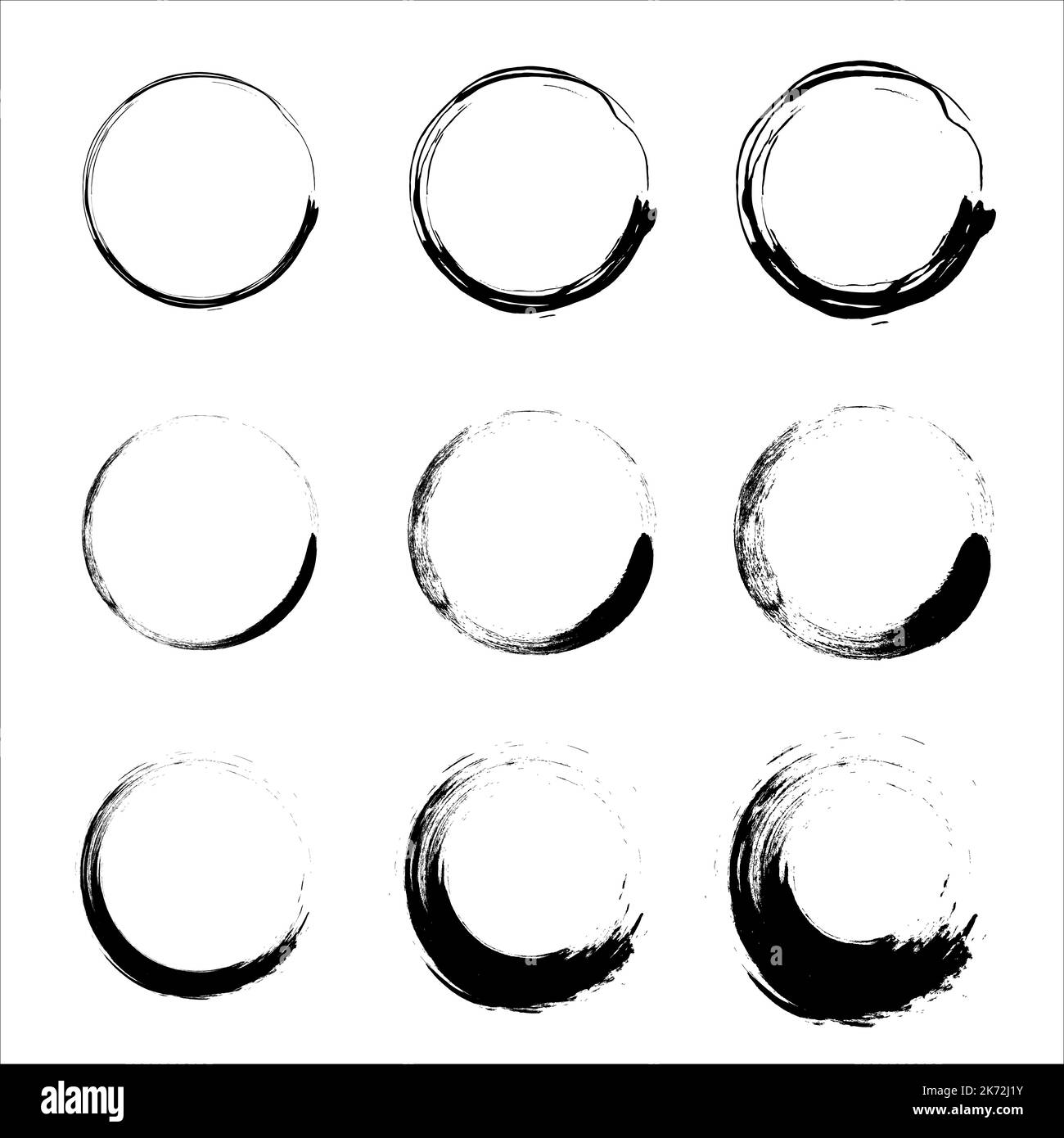Hand drawn circles sketch frame set. Frame super set. Doodle circles ...