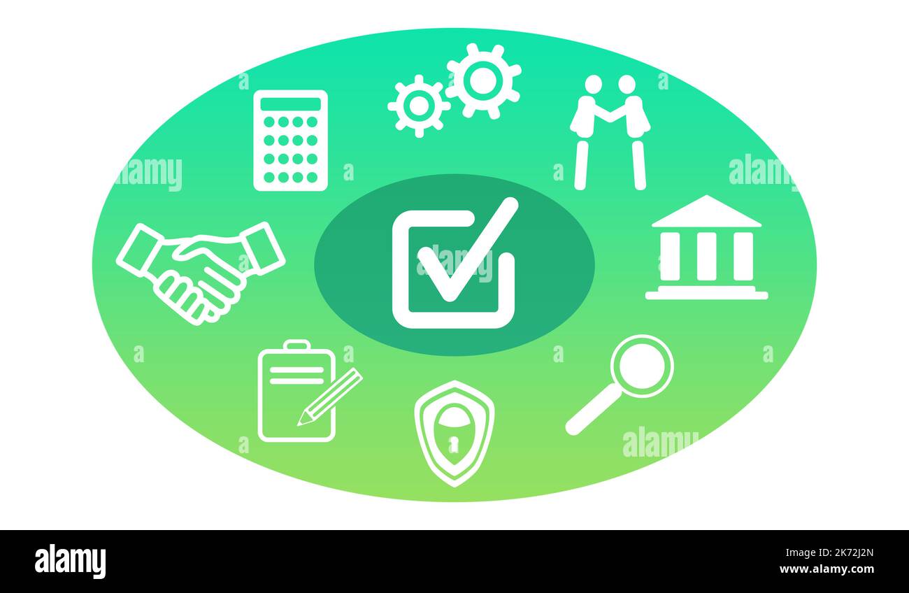 Illustration of a validation concept Stock Photo - Alamy