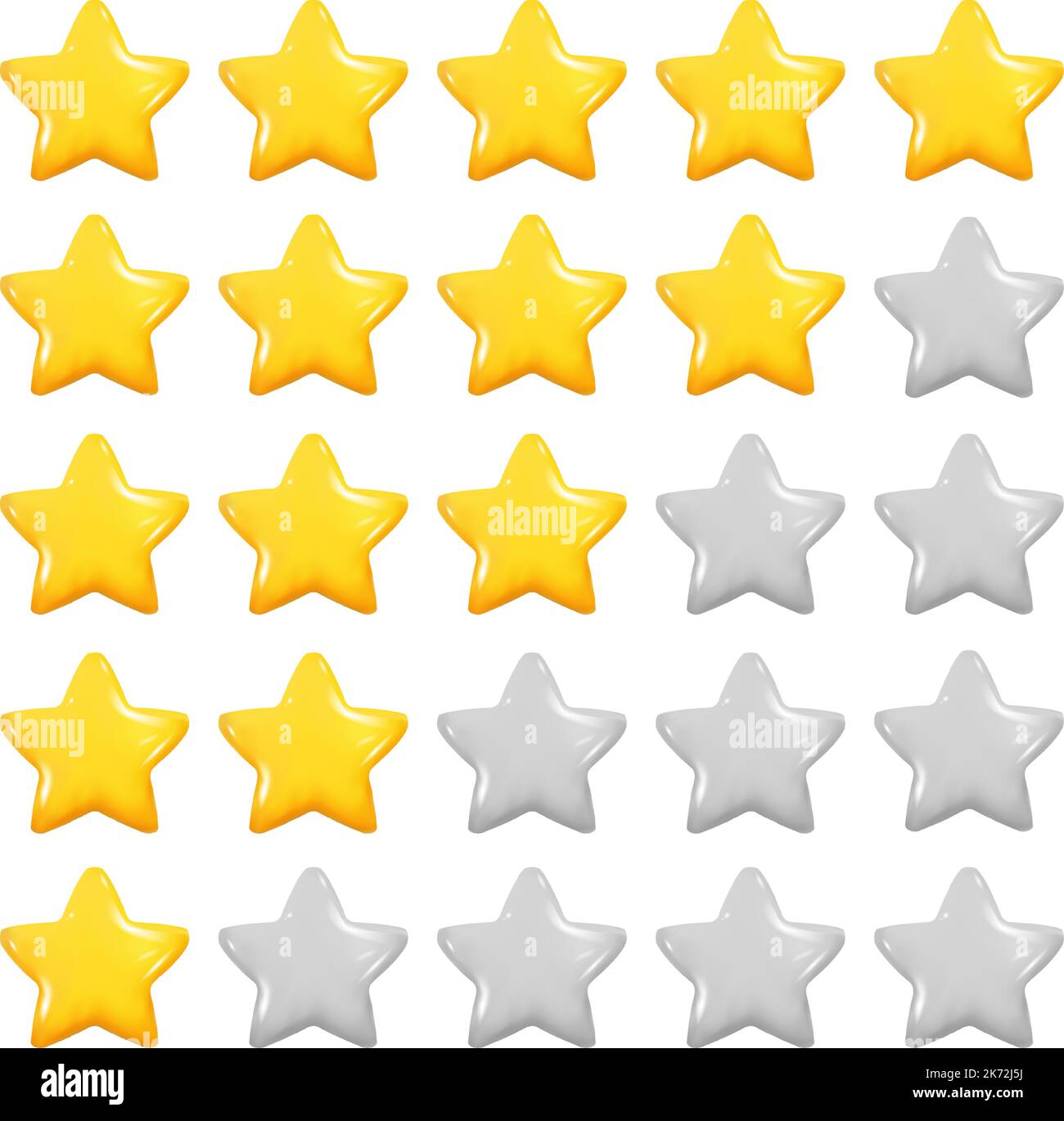Rating Stars Icons Set Vector Light Neumorphic Design Elements On White ... Rating Stars Icons Set Vector Light Neumorphic Design Elements On White ...