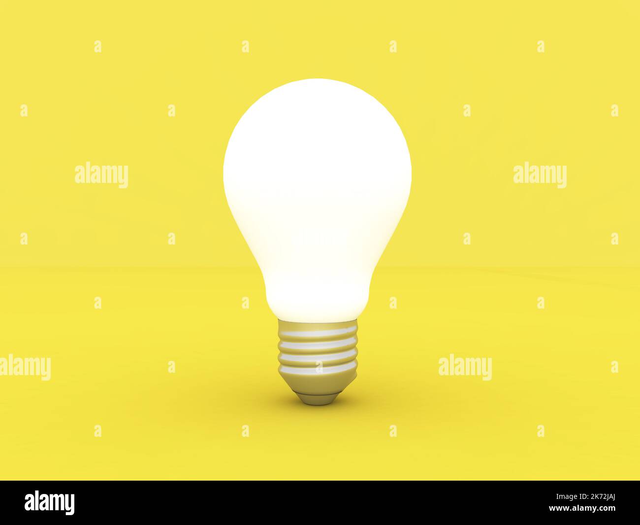 Light bulb against yellow background Stock Photo - Alamy