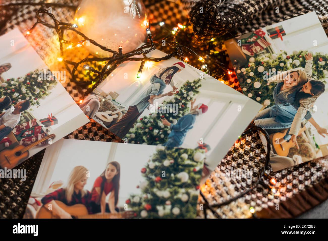 Christmas collage, Christmas photos and decor Stock Photo - Alamy