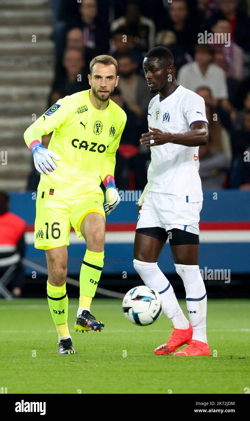 Goalkeeper of Marseille Pau Lopez, Eric Bailly of Marseille during the ...