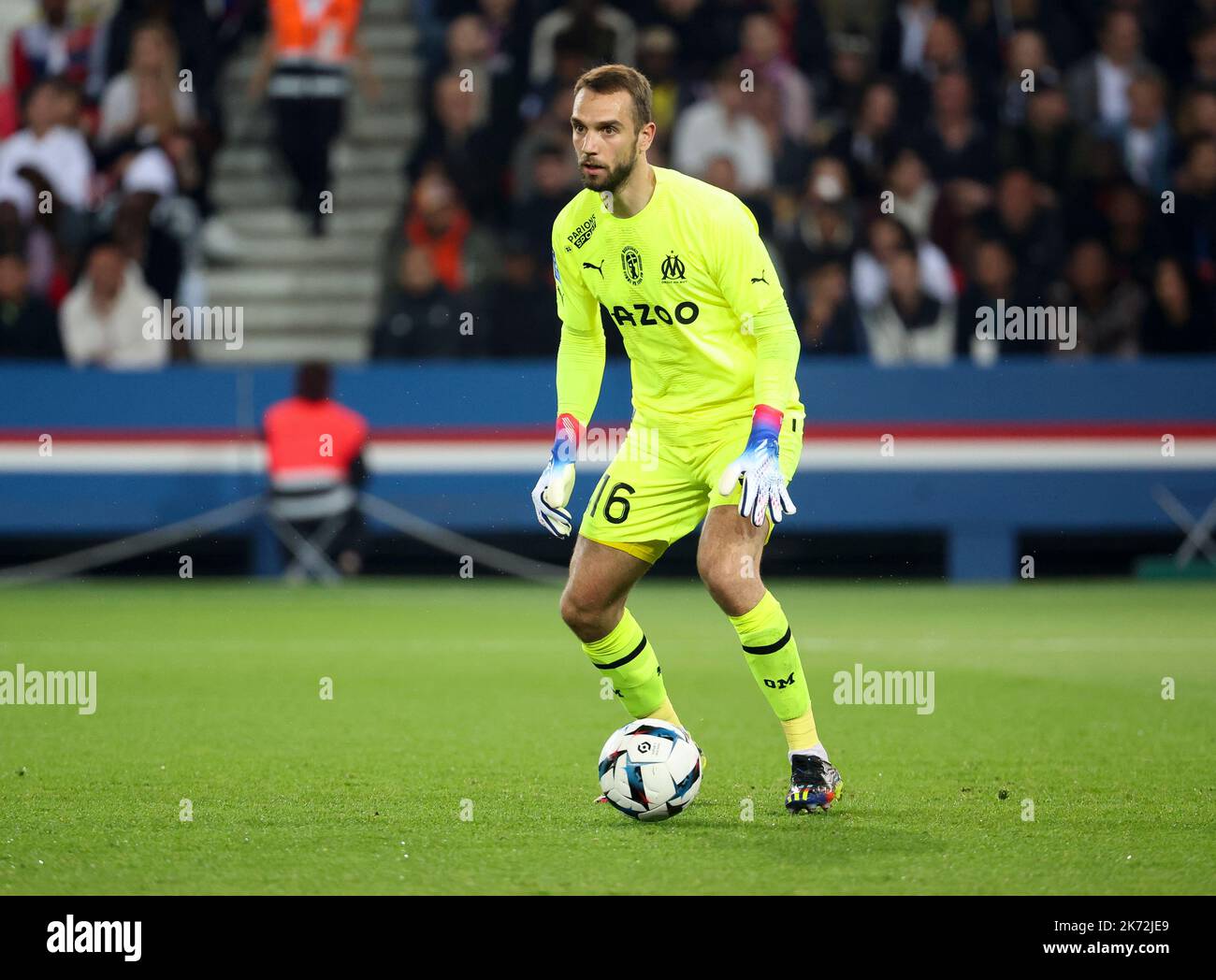 Goalkeeper of Marseille Pau Lopez during the French championship Ligue ...