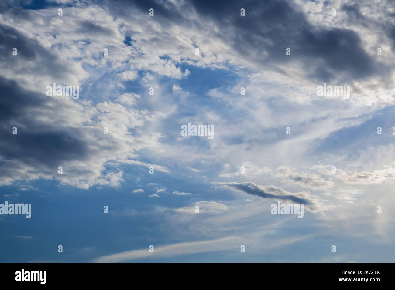 Dramatic blue sky with white clouds Stock Photo - Alamy