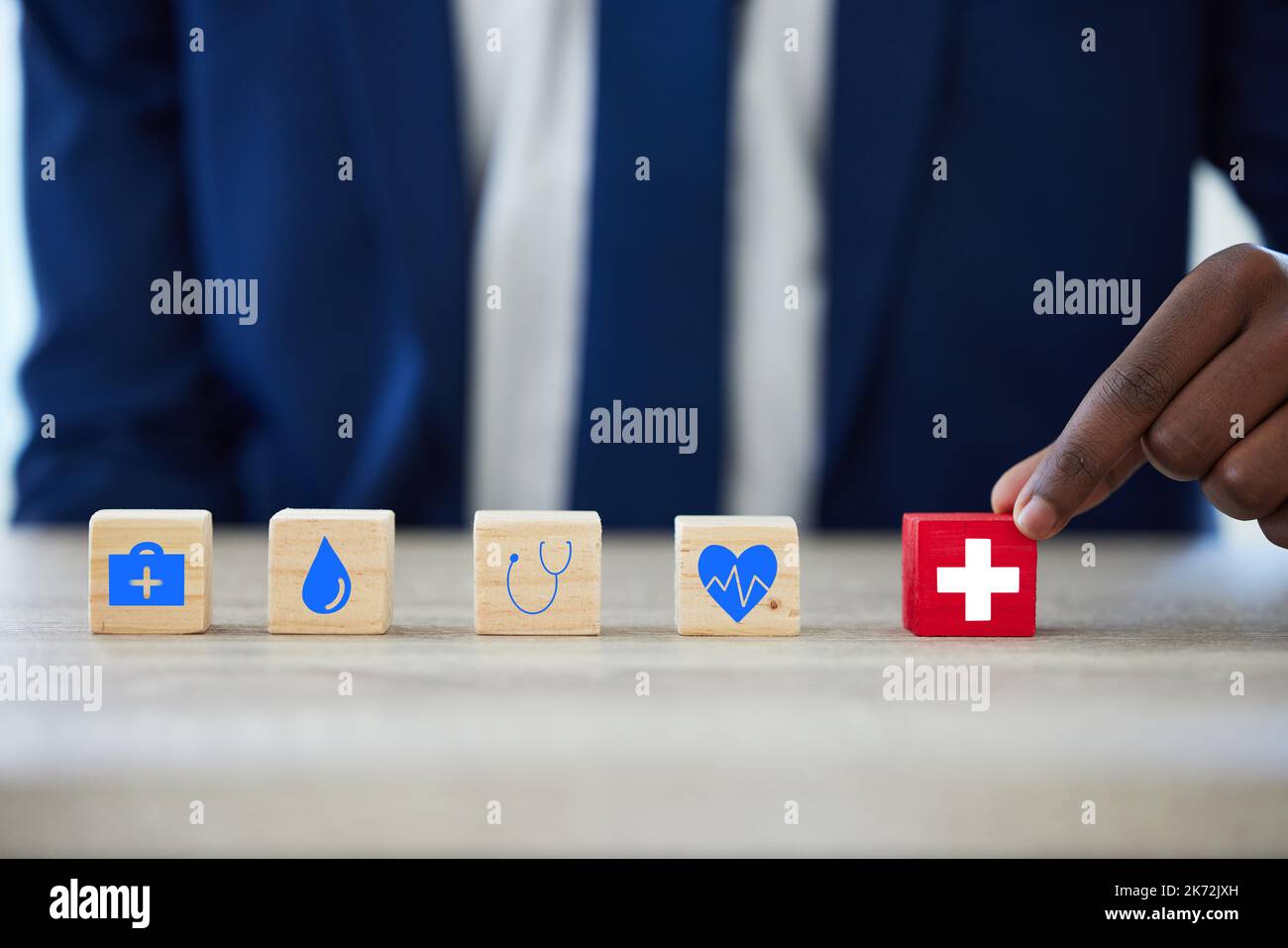 The perfect plan to protect your health. an unrecognisable businessman ...