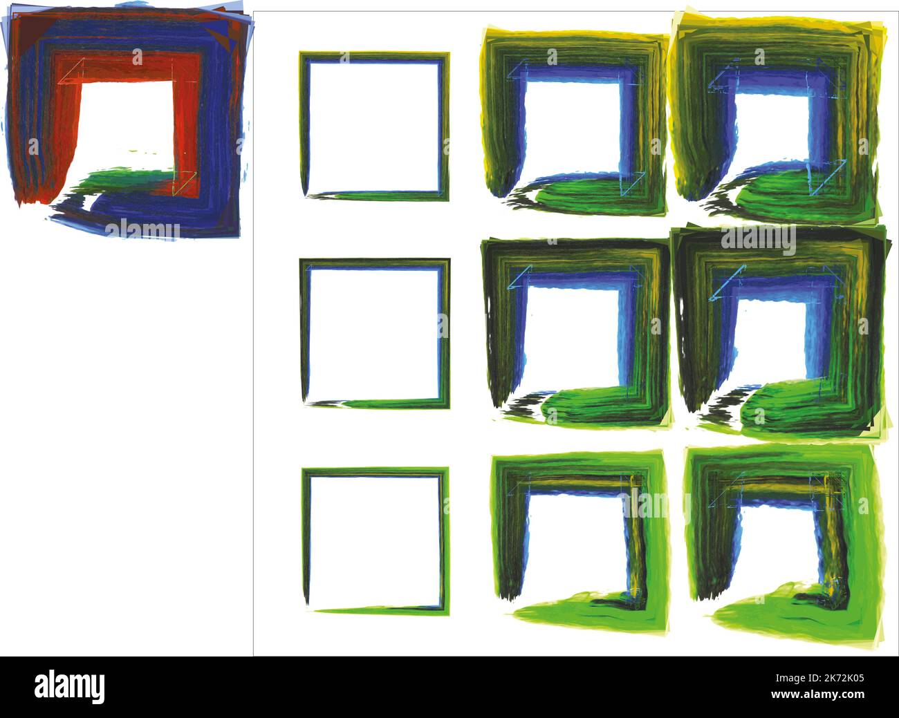 Rectangular vector frame. black square shape borders. Set of design elements Stock Vector Image ...