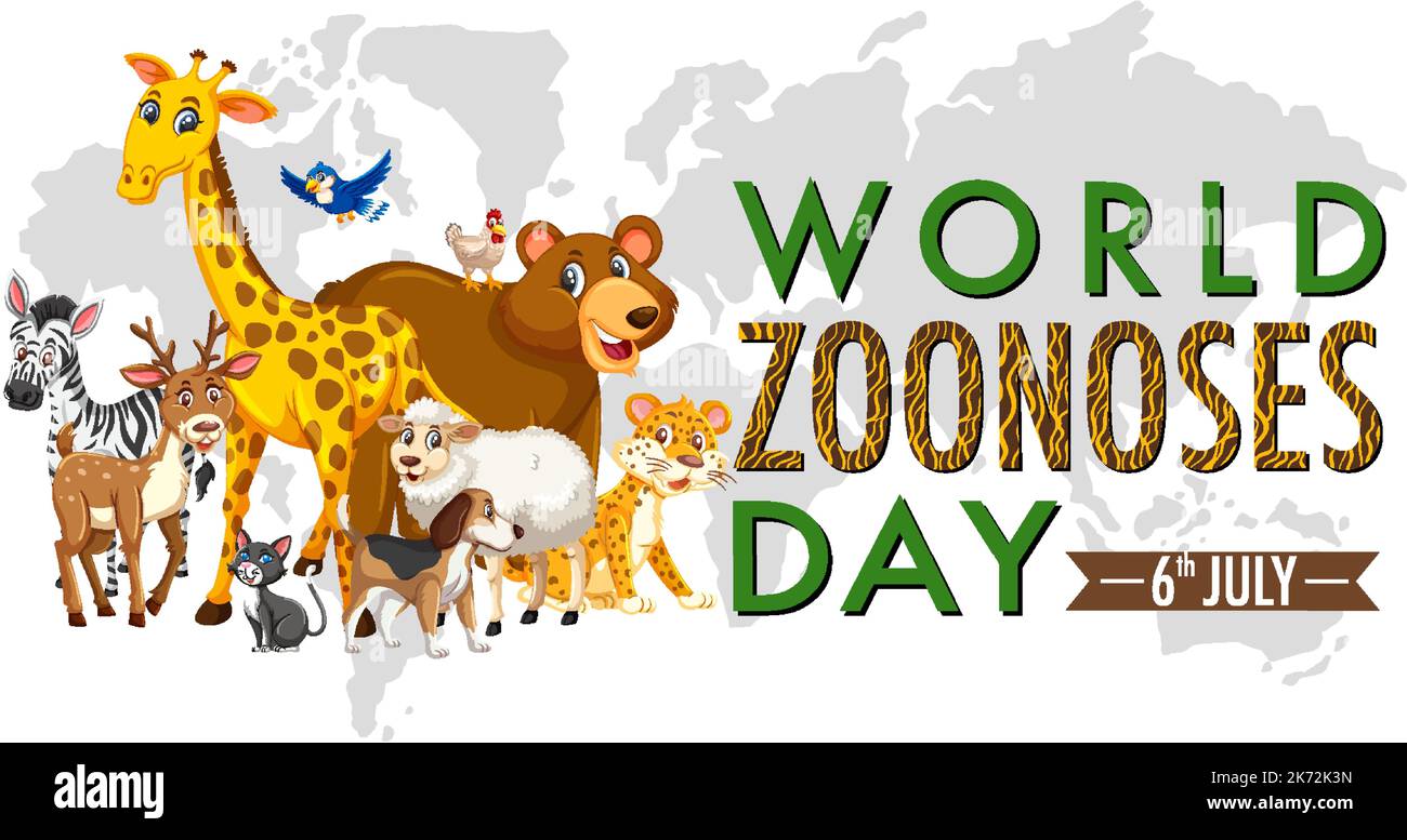 World zoonoses day poster design illustration Stock Vector Image & Art ...