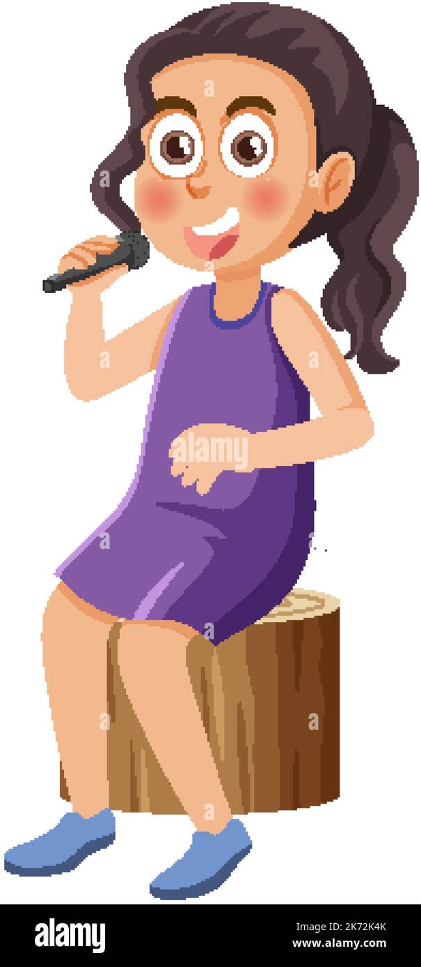 Girl singer clip art Cut Out Stock Images & Pictures - Alamy