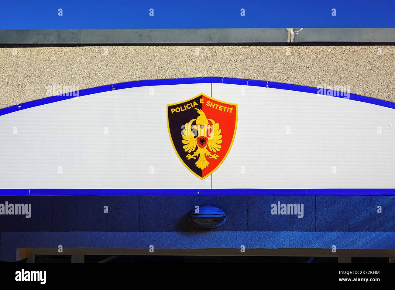 Logo of the police of Saranda, Republic of Albania Stock Photo - Alamy