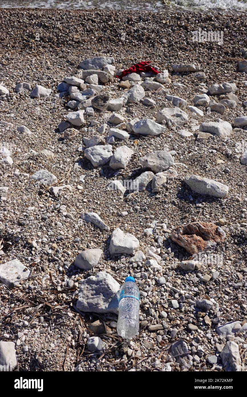 Plastic bottle, waste, Saranda, Republic of Albania Stock Photo - Alamy