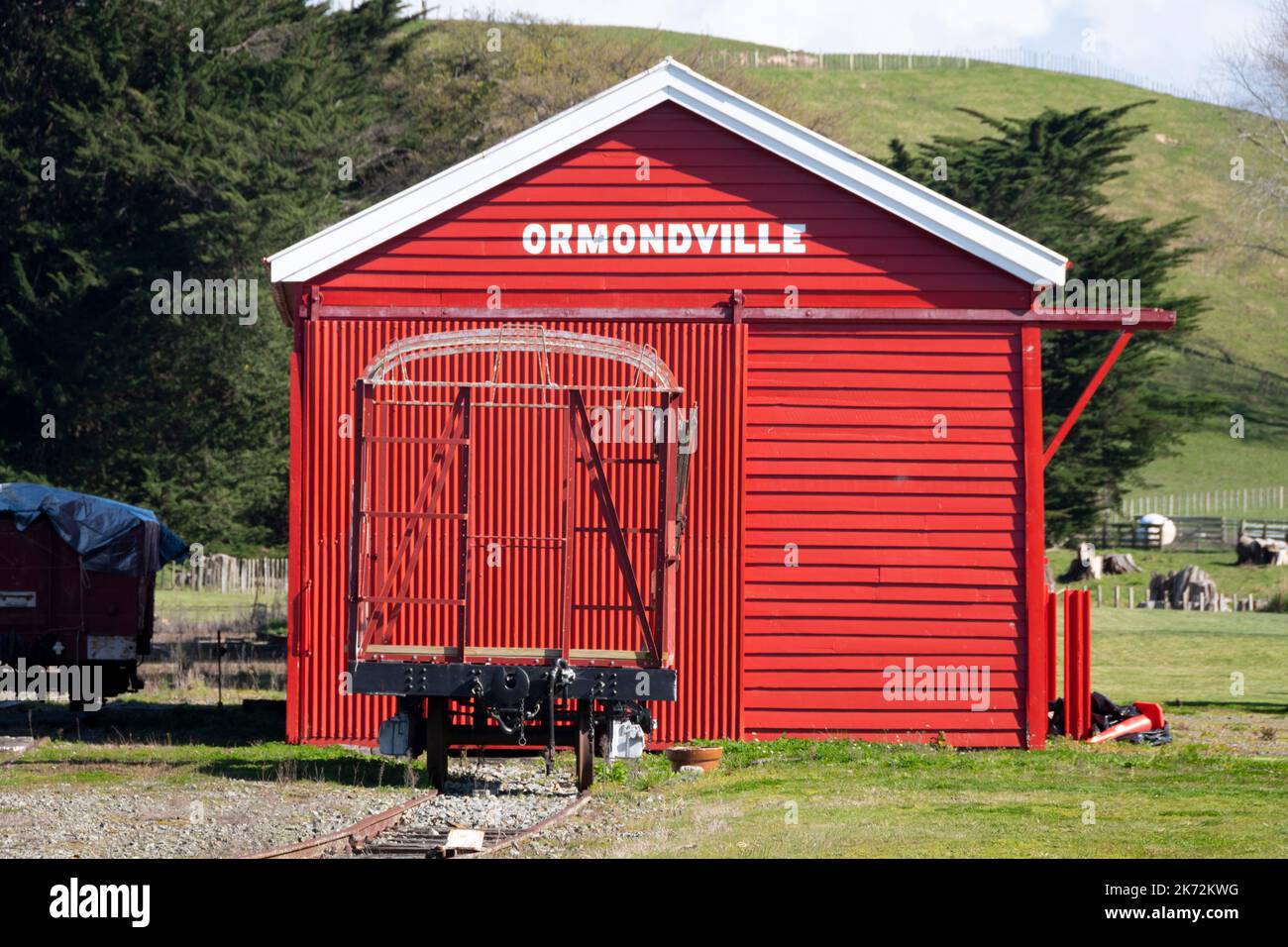 Railway Goods Shed and wagon, Ormondville, Tararua District, North ...
