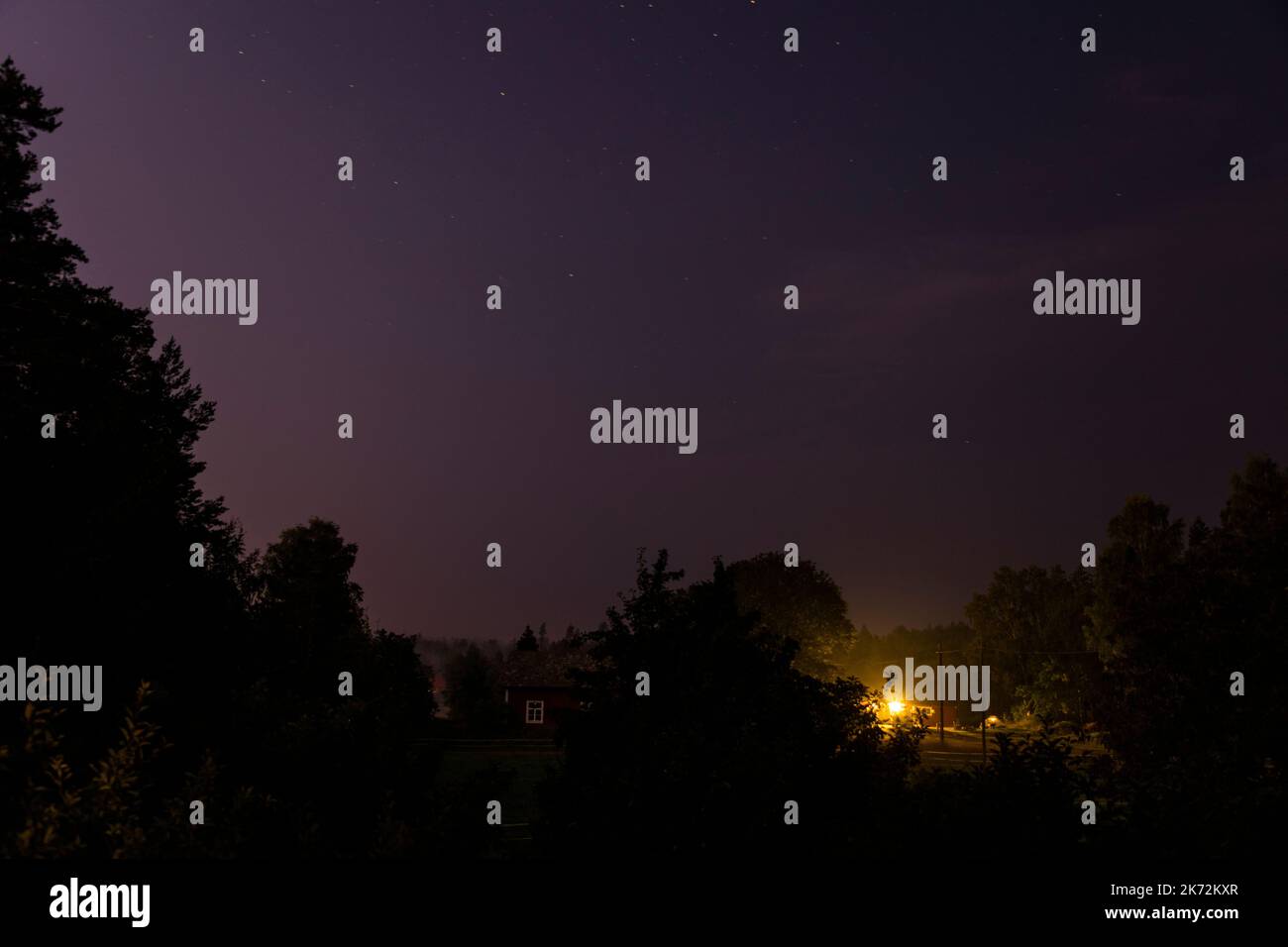 Rural aera at night Stock Photo - Alamy