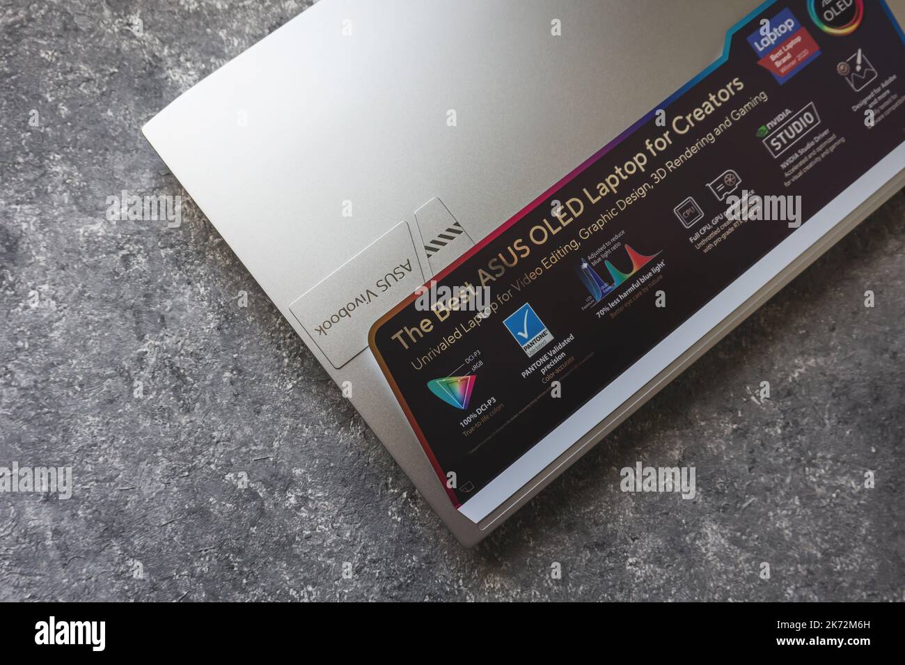 Asus Vivobook pro 15 Oled new laptop cover with sticker, cool silver ...