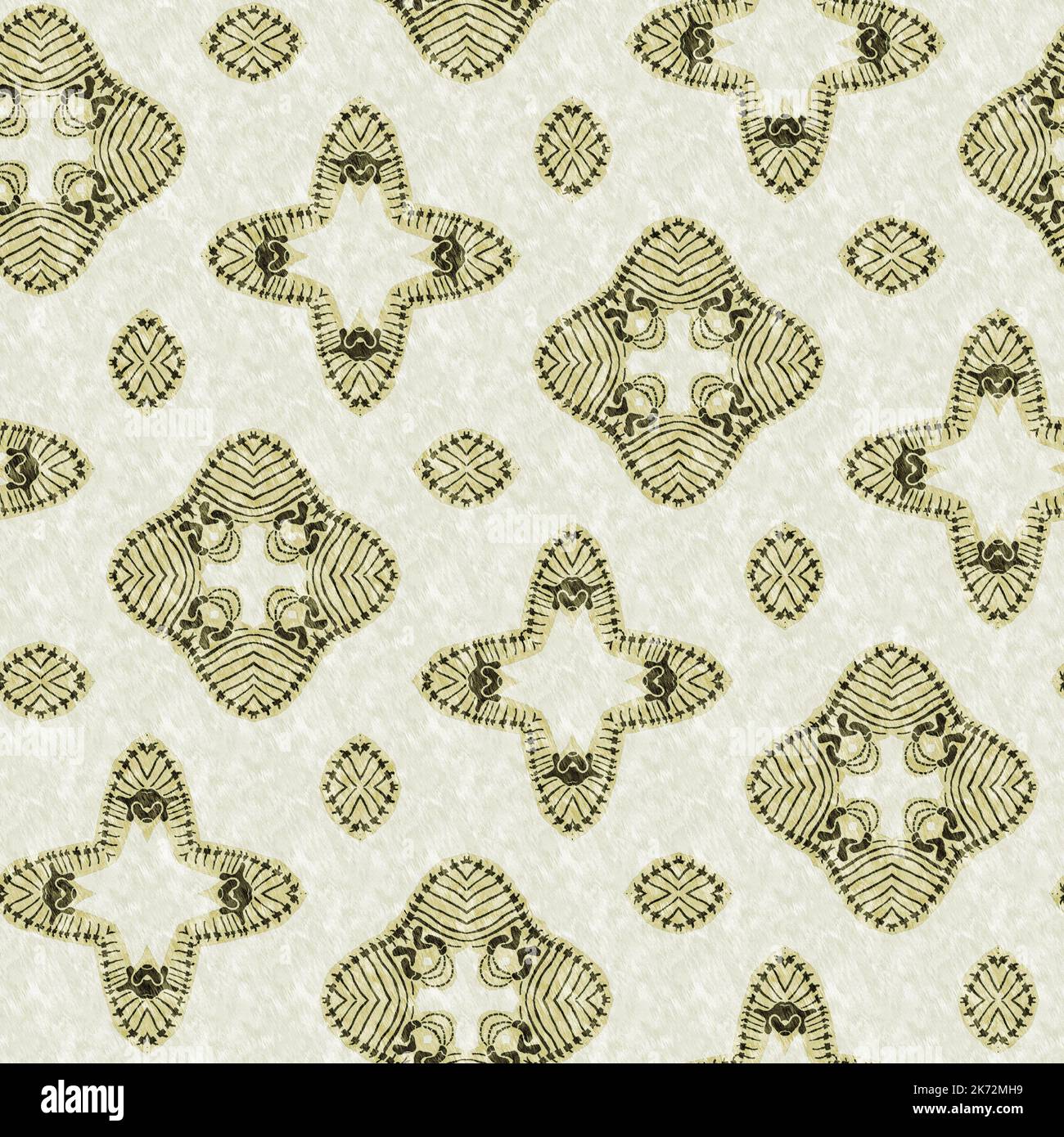 Mosaic geometric green seamless texture pattern. Trendy kaleidoscope ...