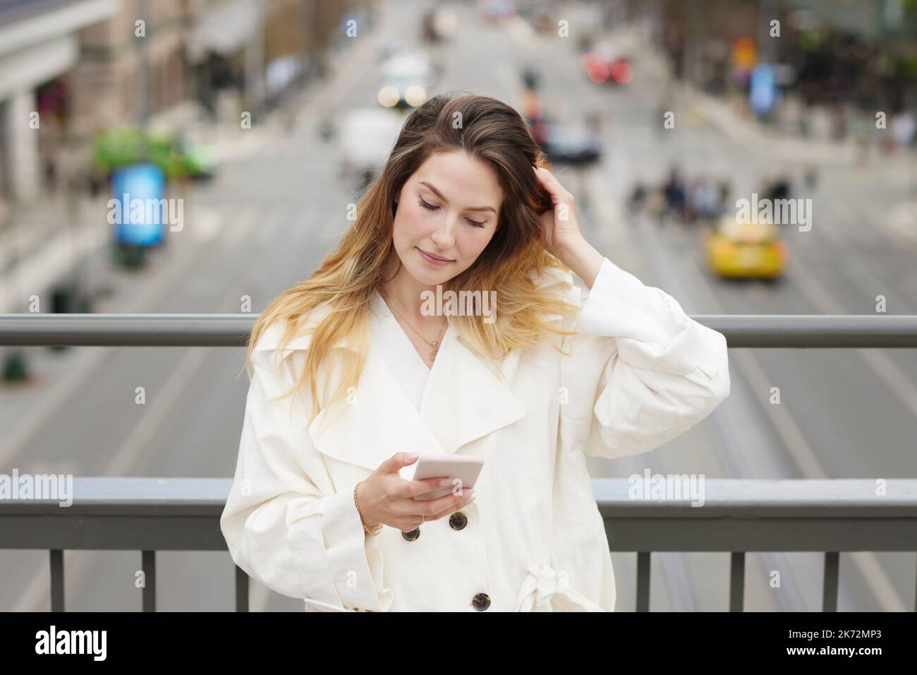 Mature lady using telephone hi-res stock photography and images - Alamy