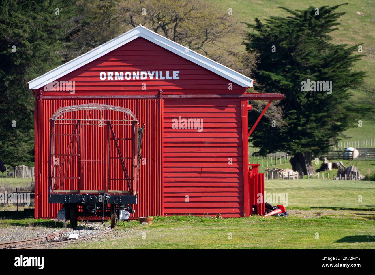 Railway Goods Shed and wagon, Ormondville, Tararua District, North ...