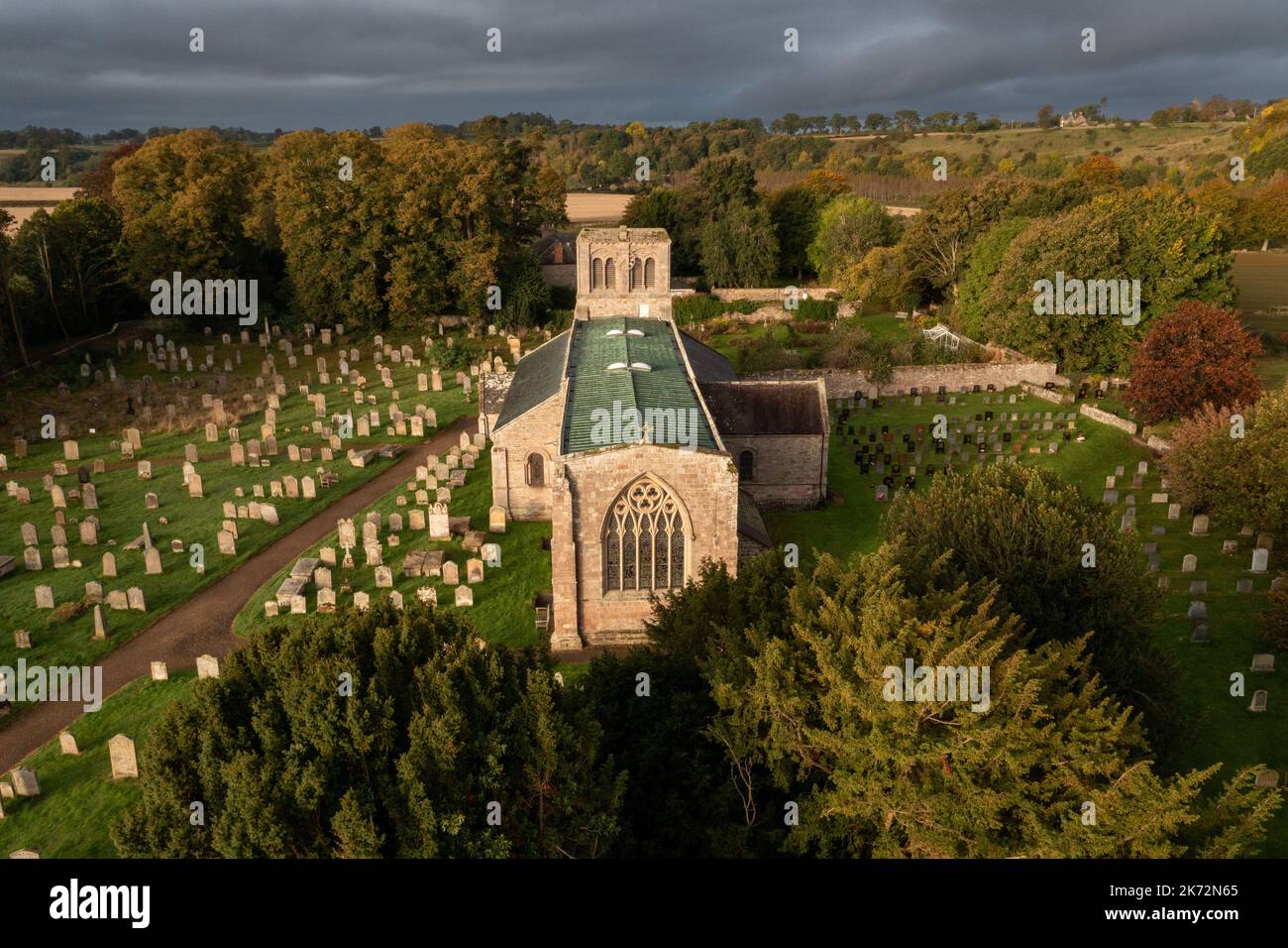 Norham Church, built in 1161 by the Bishops of Durham during its long ...