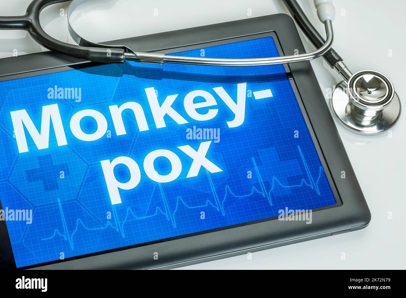 Tablet with the text Monkeypox on the display Stock Photo - Alamy