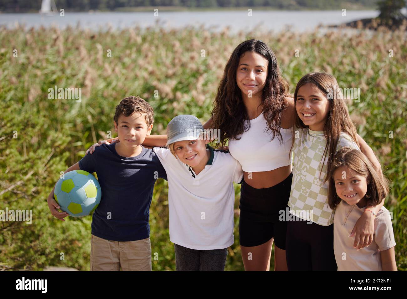 Children looking at camera Stock Photo - Alamy