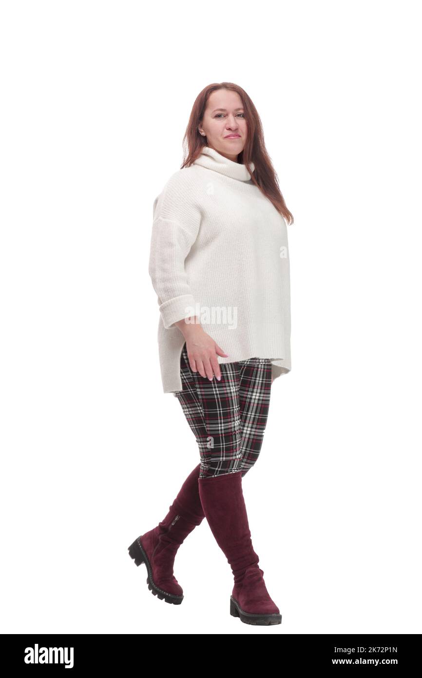 full-length. woman in casual clothes walking forward Stock Photo - Alamy
