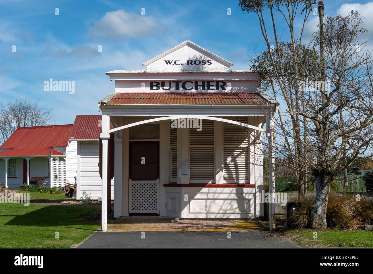 Historic butchers' shop, Ongaonga, Central Hawke's Bay, North Island ...