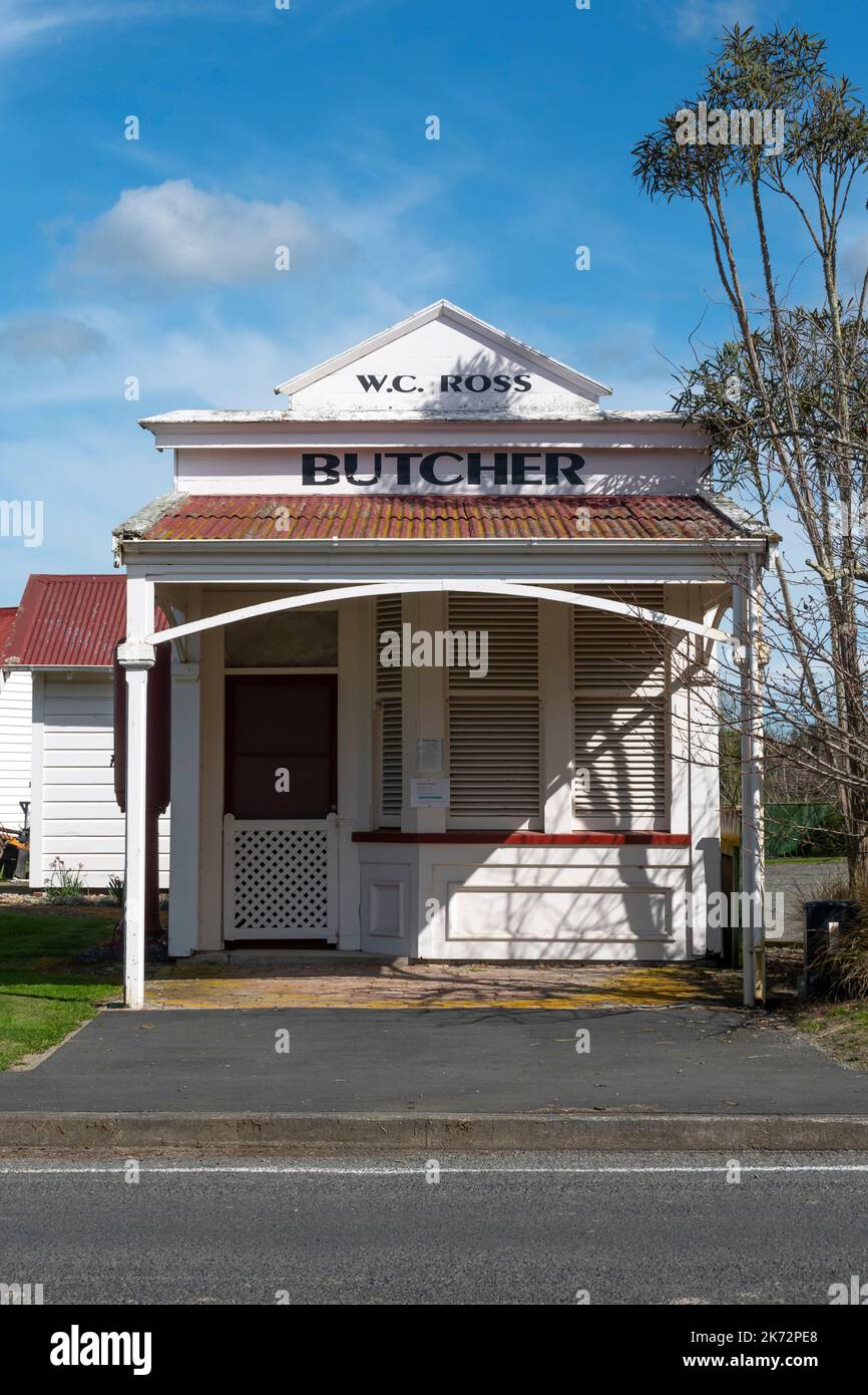 Historic butchers' shop, Ongaonga, Central Hawke's Bay, North Island ...
