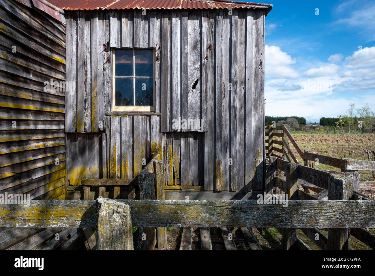 Old shearing shed and stockyard, Ongaonga, Central Hawke's Bay, North ...